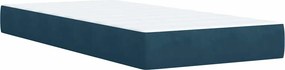 Box spring postel s matrací modrá 80 x 200 cm samet 3290760