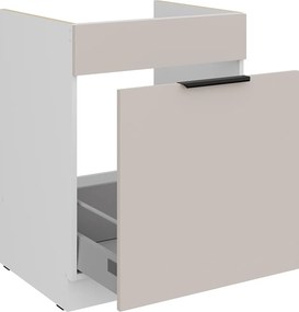 COMO | dolní skříňka 60 ZL 1S dřezová | 60 cm | PREMIUM BOX | bílá/kašmír