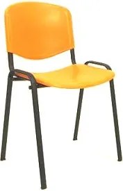 ALBA Konferenční židle ISO plast [černá , oranžová, bez područek, bez košíku]