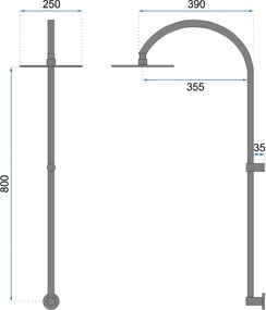 Rea Lugano - Podomítkový sprchový set + box P9301 - komplet, černá matná, REA-P9301