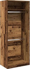 Šatní skříň old wood 80 x 50 x 200 cm kompozitní dřevo 3307799