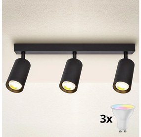 Brilagi - LED Stmívatelné bodové svítidlo SELE 3xGU10/6,5W/230V černá