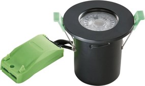 FAN INC-DUPLEX-R85-NER Vestavné svítidlo Duplex (černé kovové) IP65, 1 x GU10, pr. 86 x 86.6 mm (výřez pr. 65–75 mm) - FANEUROPE