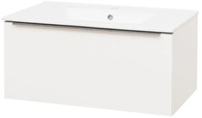 Mereo Mereo, Mailo, koupelnová skříňka s keramickým umyvadlem 81 cm, chrom madlo, CN516