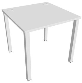 Stůl pracovní rovný 80 cm - Hobis Uni US 800 Dekor stolové desky: bílá, Barva nohou: bílá