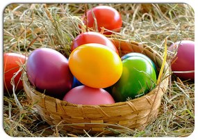 Velikonoční prostírání 042, malovaná vajíčka