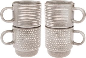Světle hnědé keramické šálky v sadě 4 ks 290 ml – Dakls