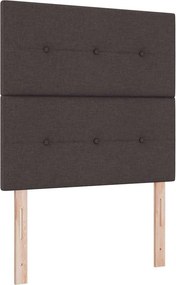 Rám postele s čelo Tmavě hnědá 80 x 200 cm textil 3344686
