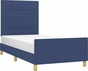 Rám postele bez matrací modrá 90x190 cm textil 3125023