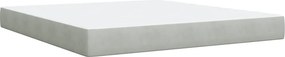 Box spring postel s matrací světle šedá 180x200 cm samet 3286390