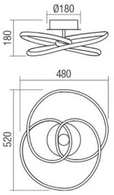 Redo 01-2189 - LED Stmívatelné stropní svítidlo SINTRA LED/40W/230V