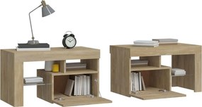 Noční stolky 2 ks s LED osvětlením dub sonoma 70 x 36,5 x 40 cm 3152772