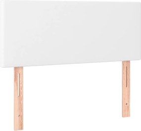 Box spring postel s matrací bílá 90x190 cm umělá kůže 3140976
