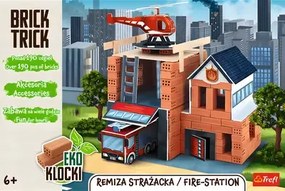 TREFL Stavebnice BRICK TRICK Hasičská zbrojnice XL / 190+ dílků / od 6