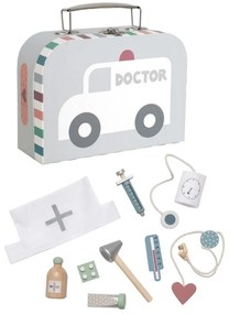 Lékařský kufřík pro děti stříbrný
