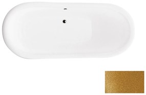 BESCO Volně stojící vana AMELIA Glam - zlatá Barva - GLAM 01 - zlatá, Nožičky k vaně - Chromové, Rozměr vany - 190 × 77 cm - VANALI190CG1