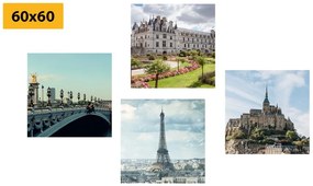 Set obrazů okouzlující Francie