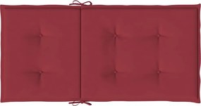Podušky na židli nízké opěradlo 6 ks vínové 100x50x3 cm oxford 314142