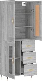 Skříň highboard šedá sonoma 69,5 x 34 x 180 cm kompozitní dřevo 3199927