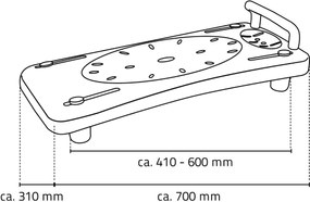 Ridder, Sedátko na vanu s madlem, bílá, A0040101
