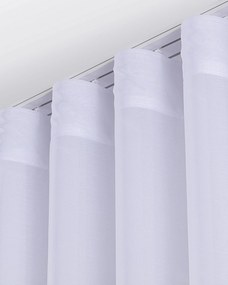 Záclona na řasící pásce Wave barva bílá látka poloprůhledná, pletený vzor, vzorované