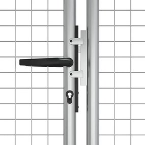 Zahradní branka pozinkovaná ocel 400 x 125 cm stříbrná 144300