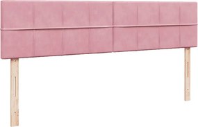 Osmanský rám postele s matrací růžová 200x200 cm samet 3311800