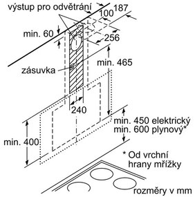 Bosch DWK98PR60 Komínový odsavač par