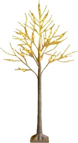 Costway 150 cm LED světelný strom bříza s teplými bílými LED světly