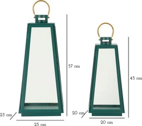 Sada 2 ks luceren Grent zelená/zlatá