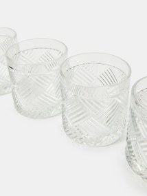Sinsay - Sklenice s dekorativním žebrováním 4 pack - clear