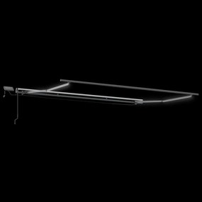 Ručně zatahovací markýza s LED antracitová a bílá 400 x 300 cm 3310231