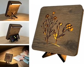 Li-Go "Hvozdík" lampa 19x19cm provedení povrchu: ořech