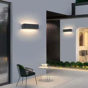 Brilagi -LED Venkovní nástěnné svítidlo DONNANI LED/12W/230V 30 cm antracit IP44