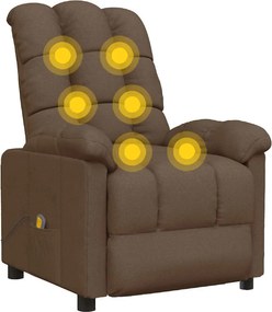Masážní křeslo hnědé textil 289810