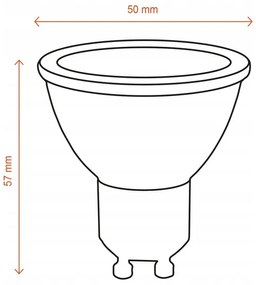 ECOLIGHT LED žárovka GU10 10W 6500K 230V 900lm - studená bílá