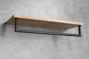 Sapho Sapho, SKA polička na ručníky s hrazdou 600x250mm, dub/černá mat, SKA385B