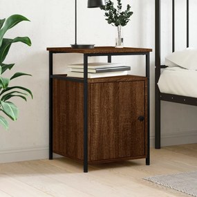 Noční stolek hnědý dub 40 x 42 x 60 cm kompozitní dřevo