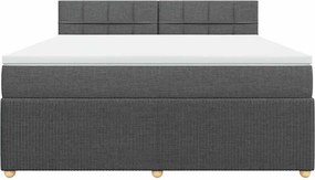 Box spring postel s matrací tmavě šedá 180x200 cm textil 3289836