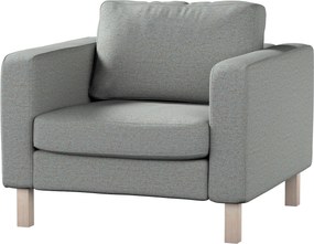 Potah na křeslo IKEA Karlstad, krátký barva modrá látka pletený vzor