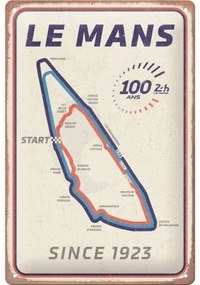 Postershop Plechová cedule: 24h Le Mans - Circuit 100 Ans - 20x30 cm