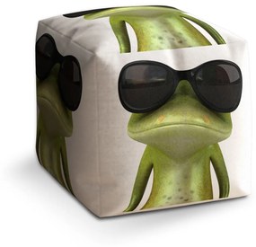 Sablio Taburet Cube Žába v brýlích: 40x40x40 cm