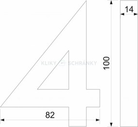 RN Číslo "2" 3D černé 100mm