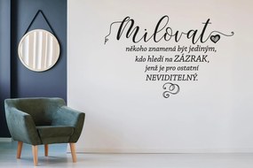 Samolepka na zeď Milovat Barevná varianta: Černá, Velikost (šířka x výška): 80x51cm