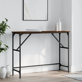 vidaXL Konzolový stolek 100 x 32 x 75 cm kompozitní dřevo [834056] Barva: hnědý dub