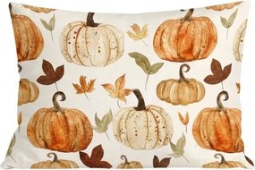 Flanelový povlak na polštář LEAVES & PUMPKINS 50x70 cm, barevný