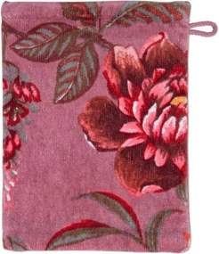 Pip Studio ručníky z bavlněného froté Secret Garden, mauve (Luxusní ručníky z bavlněného froté v designu Secret Garden v barvě mauve)