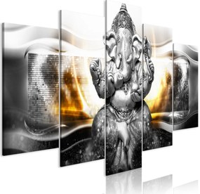 Obraz - Buddha Style (5 Parts) Silver Wide