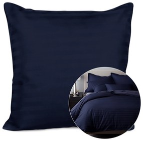 SATÉNOVÝ POVLAK NA POLŠTÁŘ CIZGILI NAVY BLUE 40X40 CM EXCLUSIVE TMAVĚMODRÁ