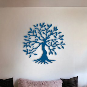 Strom života 11 - kovový obraz na zeď Velikost: 100cm, Barva: Blue